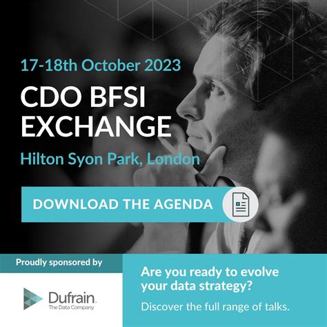 Dufrain On Linkedin Cdo Cdobfsi Datastrategy