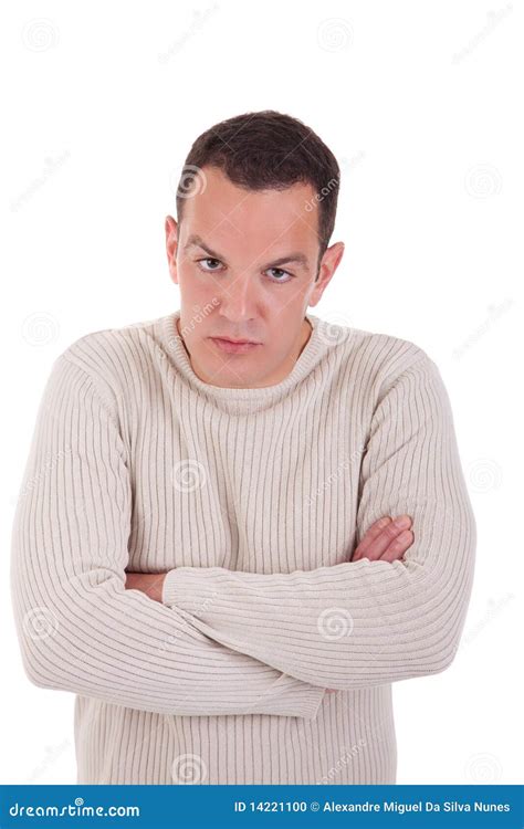 Man Upset With His Arms Crossed Stock Photo Image Of Frustrated