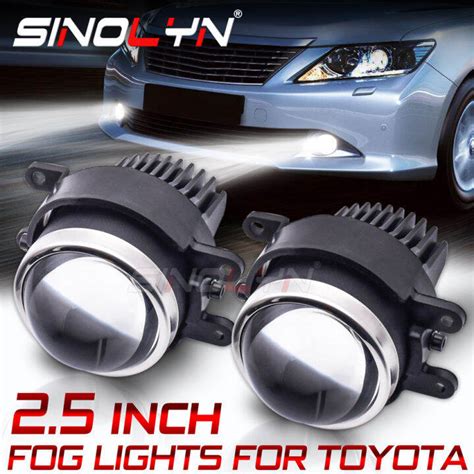 Sinolyn LED Fog Lights For Toyota Corolla Yaris Auris Camry Avensis RAV Peugeot Inch Bi
