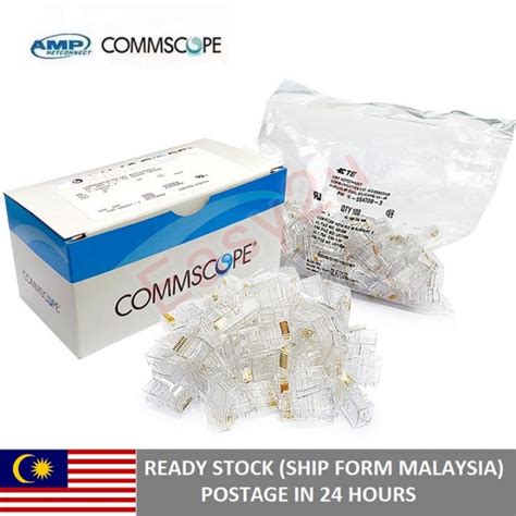 Commscope RJ45 UTP Cat5e Cat6 Modular Plug 100pcs Pack 8p8c