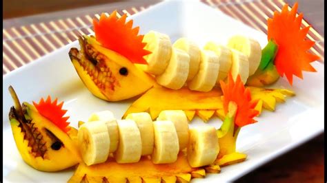 How To Make Banana Decoration Banana Art Fruit Carving Banana