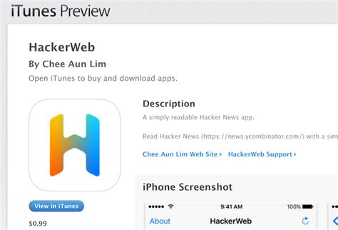 Building Hackerweb For Ios Lim Chee Aun
