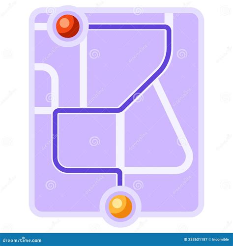 点间路径的城市地图背景设计 街道和道路图 地理和 向量例证 插画 包括有 交叉路 抽象 确定 233631187