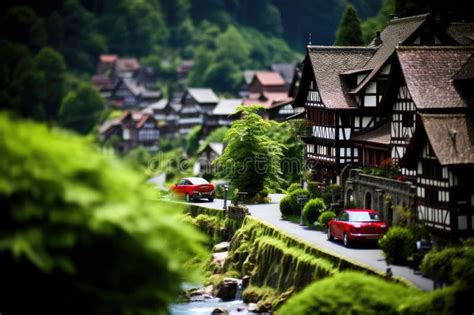 A Miniature Town Achieved Through Tilt Shift Lens Radiating Calmness