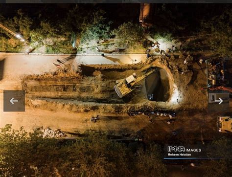 دهن باز کردن هولناک زمین در اتوبان آقابابایی اصفهان تصاویر