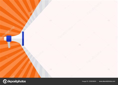 Megaphone Extending The Capacity Of Sound Thru White Broad Beam Loudhailer Increasing The