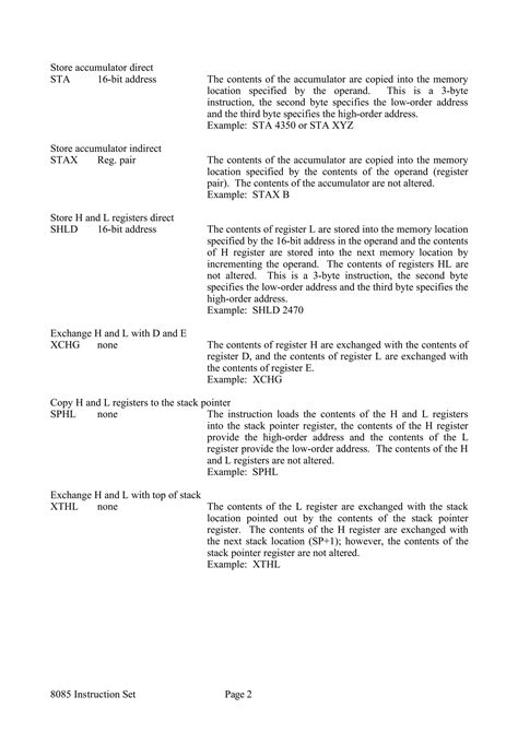 8085 Instructions Pdf