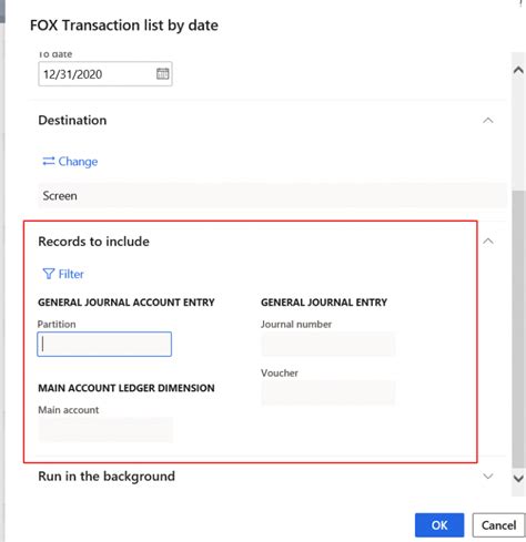 Print Query Range As Dialog Parameter In Ssrs Rdp Reports D365 For Finance And Operations