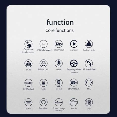 Autoradio GPS Écran Tactile HD Din Android G G CarPlay sans fil et Android Auto
