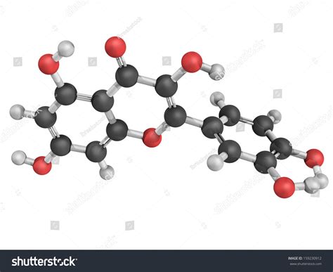 Ilustrasi Stok Chemical Structure Quercetin Flavonoid Molecule Quercetin 159230912 Shutterstock