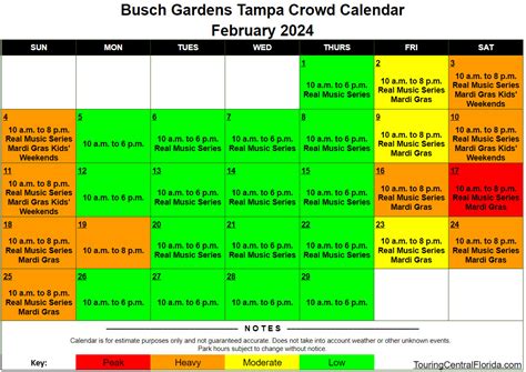 Busch Gardens Va Crowd Calendar 2018 Fasci Garden
