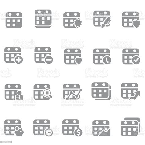 日曆圖示集向量圖形及更多一週圖片 一週 事件 個人備忘錄 Istock