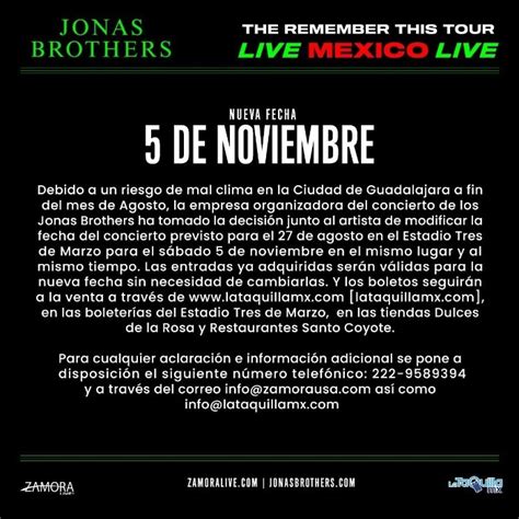 Jonas Brothers En Guadalajara Concierto Se Cambia De Fecha ¿cuál Es