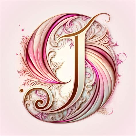 Premium Photo Vintage Letter J With Ornate Swirls And Curls 3d