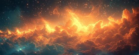 Premium Photo Ethereal Clouds And Stars Whimsical Sky Dreamy Background