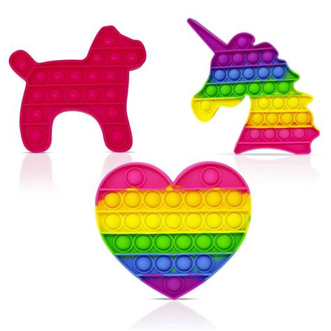 3 Pack Push Pop Bubble Fidget Sensory Toy Joy Mall Store