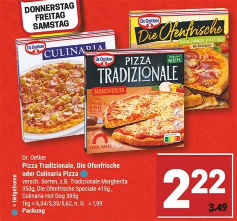Dr Oetker Pizza Tradizionale Die Ofenfrische Oder Culinaria Pizza