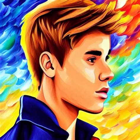 Justin Bieber Artwork By Leonid Afremov Golden Hour Stable