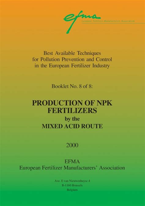 (PDF) Booklet nr 8 production of npk compound fertilizers by mixed acid route - DOKUMEN.TIPS