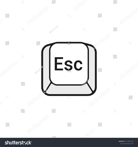 Esc Escape Keyboard Button Icon Vector Stock Vector Royalty Free