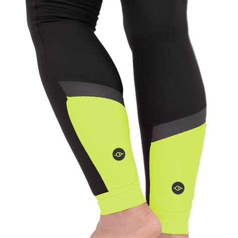 Womens Hi Vis Winter Thermal Padded Cycling Tights And Fat Lad At The Back