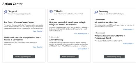 A página inicial do Hub de Serviços Microsoft Learn
