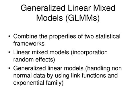 Ppt Generalized Mixed Effects Models Gmems Powerpoint Presentation Id9416744