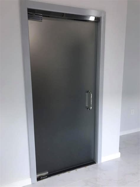 Georgia Glass And Metal Services Llc Sleek Frosted All Glass Entry