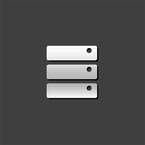 Server Rack Icon In Metallic Grey Color Style Computer Data File Hosting 38043090 Vector Art At