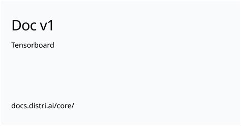 Tensorboard Distri Ai