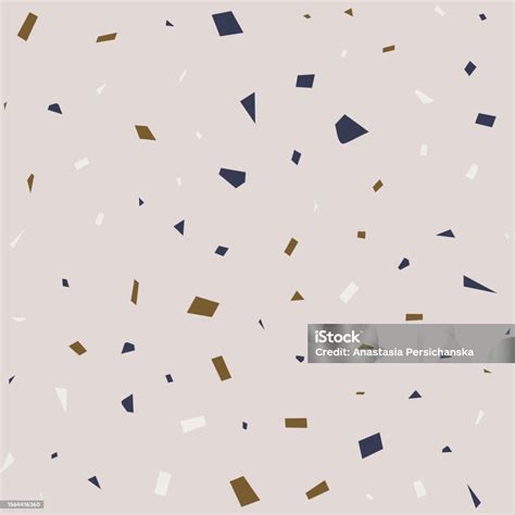 테라조 바닥재 벡터 차가운 색상의 매끄러운 패턴 천연석 화강암 석영 대리석 유리 및 콘크리트로 구성된 베네치아 스타일의 고전적인 이탈리아 유형의 바닥 질감 0명에 대한 스톡