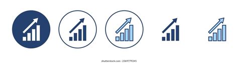 Growing Graph Icon Vector Chart Sign Stock Vector Royalty Free