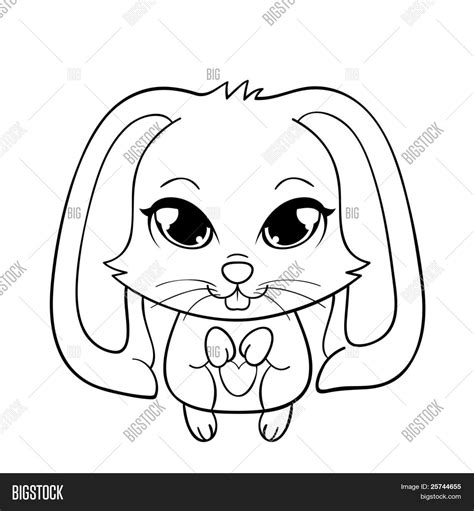 Cute Funny Bunny Big Eyes Vector Vector And Photo Bigstock