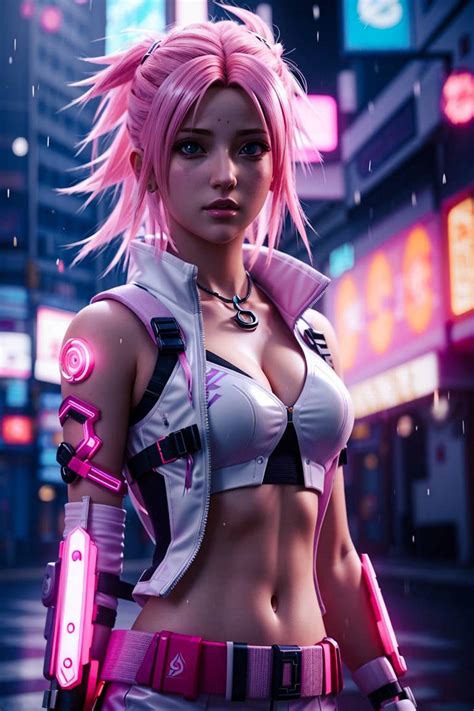 Cyberpunk Sakura Haruno By Kyotaishiroo On Deviantart