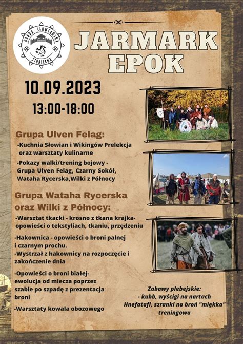 ZAPRASZAMY NA JARMARK EPOK Osada Słowiańska w Stobiernej