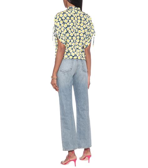 Diane Von Furstenberg Grania Floral Silk Blouse Diane Von Furstenberg