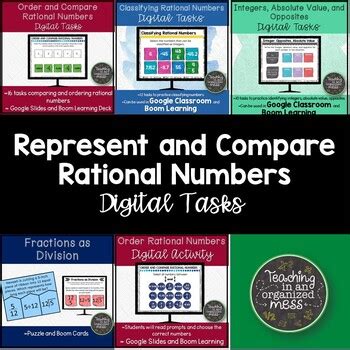 Represent And Compare Rational Numbers Google Slides And Boom Cards