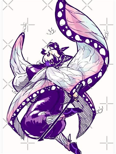 Pegatina Shinobu Kocho Demon Slayer De Veysisart Redbubble