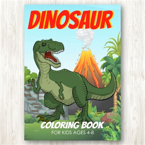 สมุดระบายสีไดโนเสาร์ Dinosaur Coloring Book Shopee Thailand