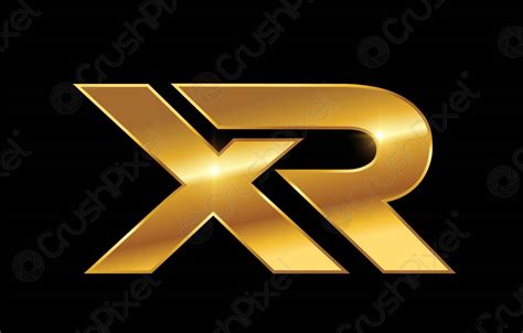 Golden xr monogram logo initial letters - stock vector 6305748 | Crushpixel