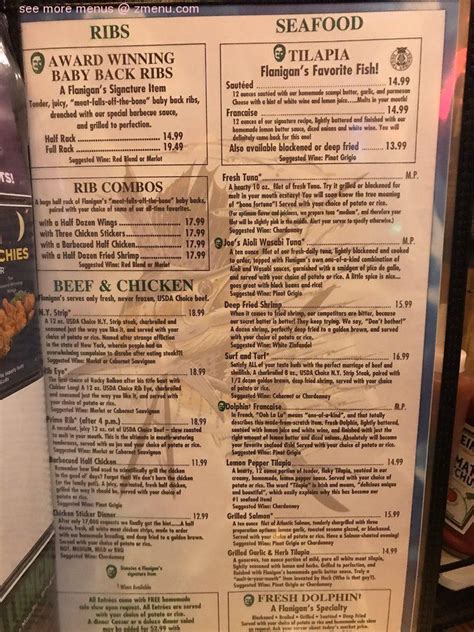Online Menu Of Flanigans Seafood Bar And Grill Restaurant Deerfield