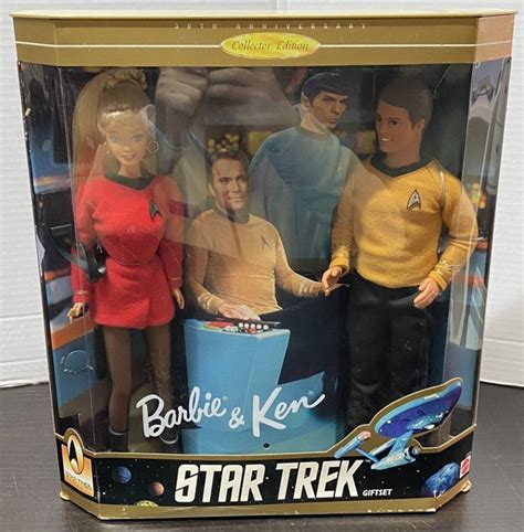 Mattel Barbie Doll Star Trek Set Barbie And Ken 15006 30th