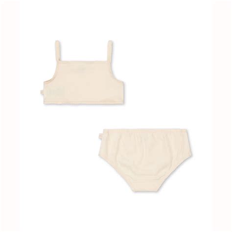 Konges Slojd Zestaw Bielizny Basic Set Gots Buttercream Mini Bubu