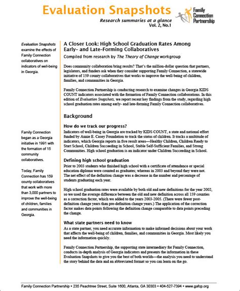 evaluation snapshots