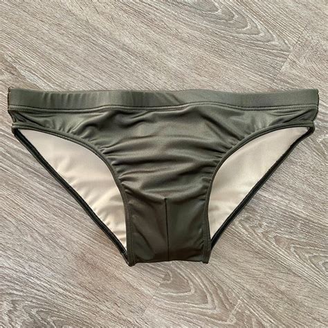 Mens Venom In Olive Swim Brief Etsy