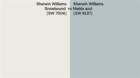 Sherwin Williams Snowbound Vs Niebla Azul Side By Side Comparison