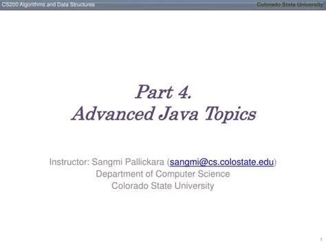 Ppt Part 4 Advanced Java Topics Powerpoint Presentation Free