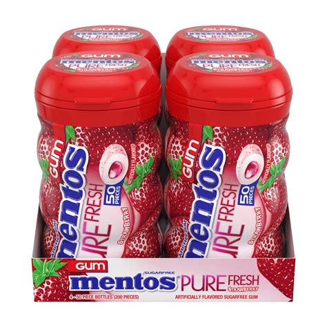 Mentos Pure Fresh Strawberry Gum 4 Pk Bjs Wholesale Club