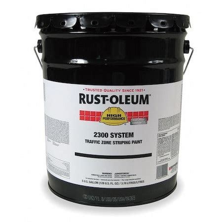 Rust Oleum Traffic Zone Striping Paint Gal Yellow Water Based Zoro