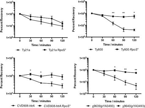 Acid Tolerance Response Of Rpos Rastyv Strains Compared To Rpos Strains